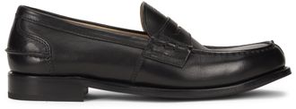 Prada Mens Leather Loafers Black Calfskin