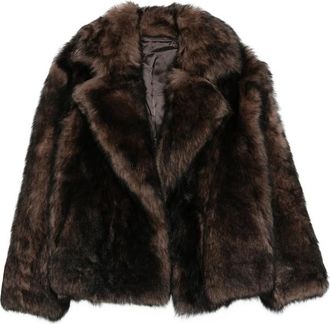 Santoro London Leather Wide-lapel Jacket