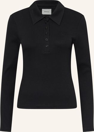 Gestuz Strick-Poloshirt Drewgz schwarz