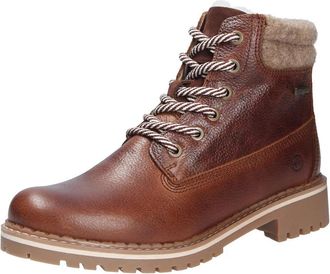 Tamaris Schn&uuml;rstiefelette aus Leder - - Shoes - Damen - Braun - 37 EU