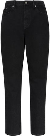 Calvin Klein Jeans Damen New MOM Jean Soft Black LV047D843G Jeans, Schwarz (Soft Black), RG31, Schwarz (Soft Black), 31 W/32 L