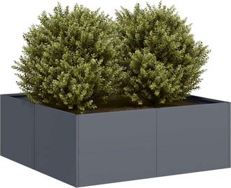 vidaXL Vidaxl - Jardini&egrave;re en acier lamin&eacute; &agrave; froid anthracite 80x80x30 cm - Fond ouvert pour drainage efficace - Id&eacute;al pour plantes et l&eacute;gumes