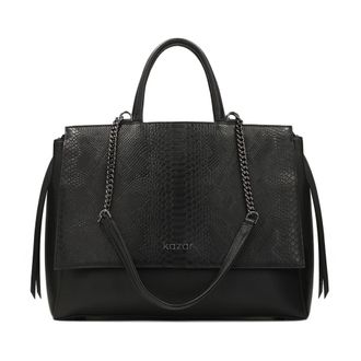 Kazar Einzigartig geformte Handtasche mit gepr&auml;gtem Design - - Bags - Damen - Schwarzk - ONE SIZE