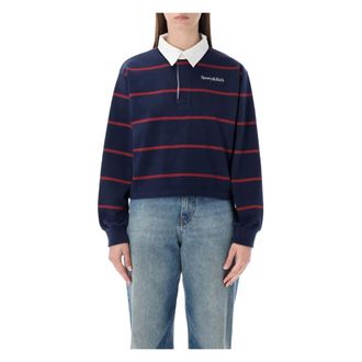 Sporty & Rich Femme, Tops, Multicolore, Taille: 42 FR Serif Logo Rugby Polo