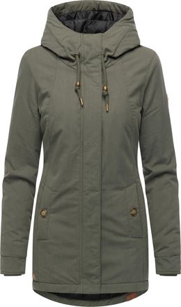 Ragwear Damen Winterparka warme Winterjacke mit Kapuze Monadena Parka YOUMODO Dark Olive Gr. 4XL