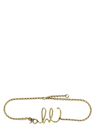 Chlo&eacute; Logo-Charm Chain Belt - Gold