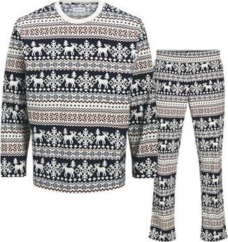 Jack & Jones Jacmixed Lounge Set W, Bleu Nuit, L (Lot de 2) Hommes