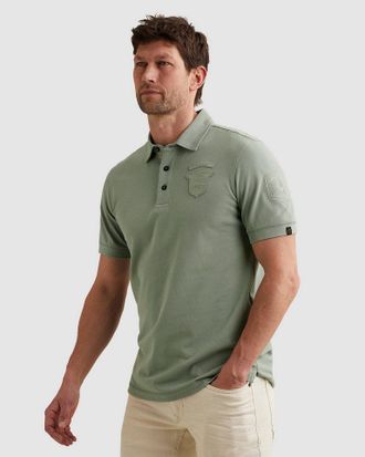 PME Legend Poloshirt Short sleeve polo fine pique badge aus feinster Piqu&eacute;-Qualit&auml;t, Baumwolle