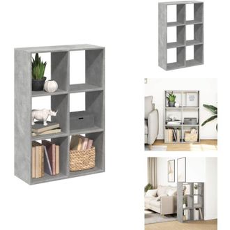 vidaXL Vidaxl - Raumteiler-B&uuml;cherregal Betongrau 69,5x29x103,5 cm Holzwerkstoff - Raumteiler - Raumtrenner - B&uuml;cherregal - Raumteiler B&uuml;cherregal