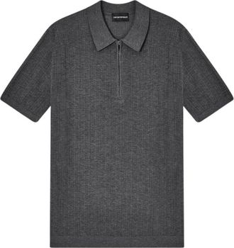 Emporio Armani Homme, Tops, Gris, Taille: L Vertical Tuck Stitch
