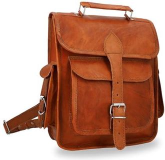 Gusti Sac &agrave; Dos Ordinateur Vintage Cuir V&eacute;ritable Marron - Id&eacute;al Voyage Travail Homme Femme - Compartiment PC 15 Pouces &Eacute;l&eacute;gant et Robuste