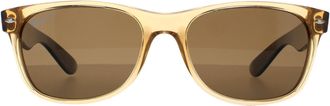 Ray-Ban Rectangle Unisex Honig Kristall braun polarisierte Sonnenbrille neue Wayfarer RB2132