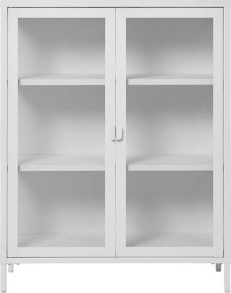 House Nordic Brisbane Vitrinenschrank 2 Glas Türen weiß