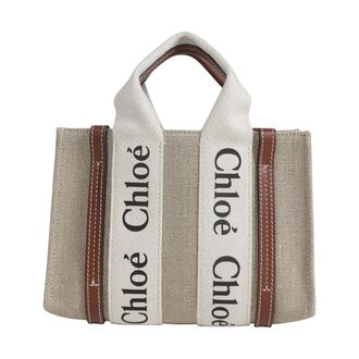 Chlo&eacute; Mini Woody Tote bag in Linen