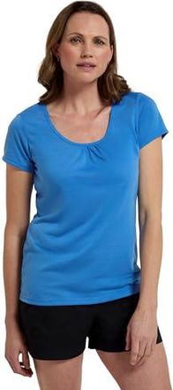 Mountain Warehouse T-Shirt Agra l&eacute;ger et Respirant pour Femme - S&eacute;chage Rapide, &eacute;vacuation de la Transpiration - pour Sports dext&eacute;rieur et randonn&eacute;e Bleu Brillant 42