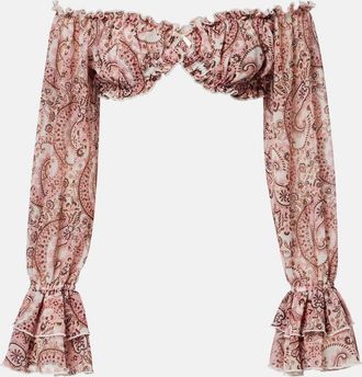 Bananhot Top court Elma &agrave; motif cachemire