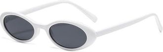 Generic Lunettes de soleil rondes &agrave; petite monture tendance for hommes et femmes, lunettes de soleil quotidiennes for les d&eacute;placements quotidiens(White)