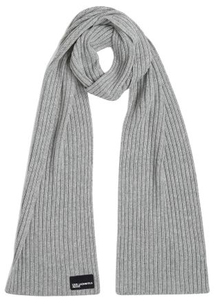 Karl Lagerfeld Karl Lagerfeld Jeans, Herren, Patch Logo Schal, Grau, One size