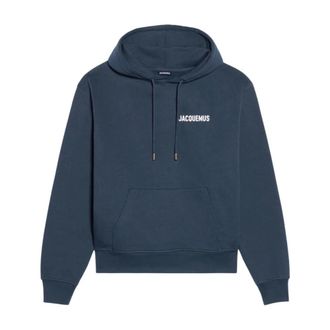 Jacquemus Homme, Sweatshirts et sweats &agrave; capuche, Bleu, Taille: L Sweat &agrave; capuche logo