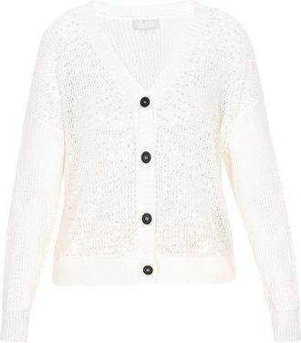 Usha Strickjacke Frauen cremefarben