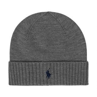 Polo Ralph Lauren M&uuml;tzen- und Schal-Set aus Wolle - - Accessories - Herren - Grau - ONE SIZE