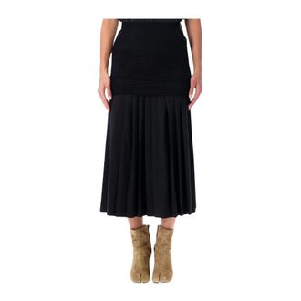 Maison Margiela Femme, Jupes, Noir, Taille: 38 FR Jupe Pliss&eacute;e