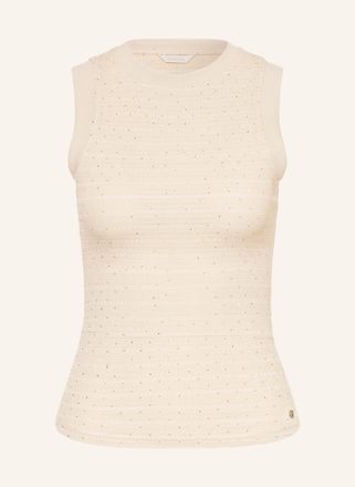 Guess Top Francine Mit Schmucksteinen beige
