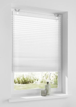 Kutti Heimtextilien Raffrollo/&Ouml;senrollo/Plissee Olbia Weiss Marc &Ouml;se ca. 100 * 125 cm