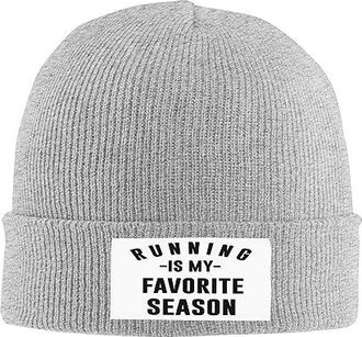 Generic La Course À Pied Est Ma Saison Préférée Unisex Bonnet De Trawler Classique Bonnets Hiver Coupe-Vent Bonnet De Pêcheur pour Casque Moto Cyclisme Toutes