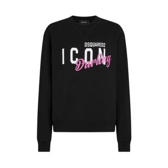 Dsquared2 Femme, Sweatshirts et sweats à capuche, Noir, Taille: 34 FR SweaT-shirt Icon Darling