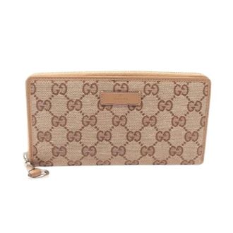 Gucci Portefeuille long vintage doccasion (bi-pli) - Femme - Pre-owned - Beige - Taille: ONE Size
