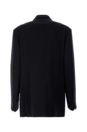 Loewe Mens Breasted Blazer Navy Wool Nylon Blazers