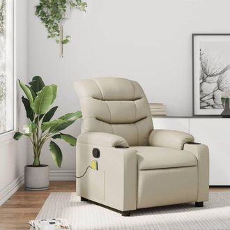 vidaXL Massagesessel Creme Kunstleder - Vidaxl