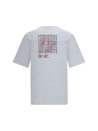 Dolce & Gabbana Mens Cotton T-Shirt With Back Print Bianco Ottico T-Shirts And Polos