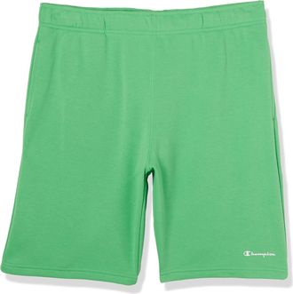 Champion Legacy Authentic Powerblend Terry Small Logo Bermuda Shorts, Hellgrün, S für Herren