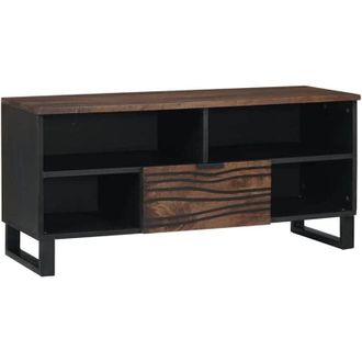 vidaXL Cabinet de télé Marron 105 x 33 x 46 cm bois de manguier massif Vidaxl