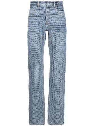 Givenchy jean droit à motif 4G - Bleu