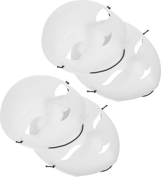 Pretyzoom 4stücke Weiße Einfache Fuchsmaske Aus Kunststoff Zum Selbermalen Blanko Für Halloween-Party Und Maskerade Ergonomisch Für Erwachsene