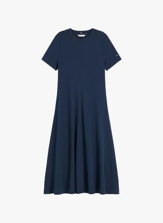 Tommy Hilfiger Robe midi &eacute;vas&eacute;e &agrave; col rond en coton