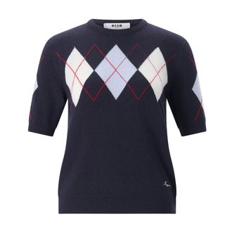 Msgm Msgm, Herren, Strickwaren, Blau, XLGr&ouml;&szlig;e