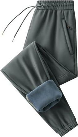 Generic Pantalon l&eacute;ger pour homme pour le printemps et lext&eacute;rieur, cordon de serrage, coupe droite, confortable, vert militaire, 5XL