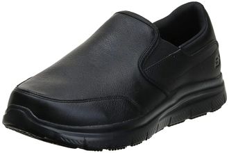 Skechers Flex Advantage Sr - Bronwood, Herren Slip On Sneaker, Black Leather