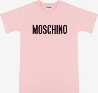Moschino Robe en jersey Logo Print - Rose