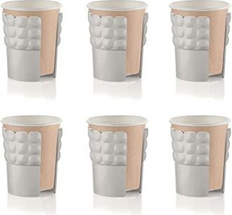 Guzzini Tiffany, Set 6 universal-Becherhalter - Taubengrau, 13,4 x 8 x h16,5cm - 199700158