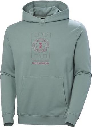 Helly Hansen Core Graphic Sweat à Capuche Shirt, 489 Cactus, Large Homme