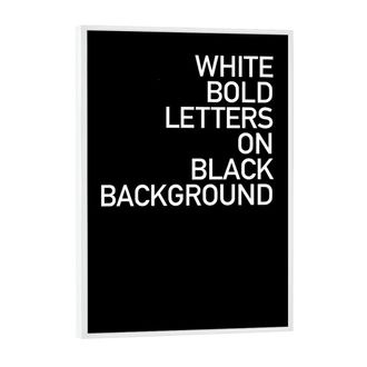 artboxONE Poster mit wei&szlig;em Rahmen 18x13 cm Typografie White Bold Letters - Bild Buchstaben Buchstaben Font