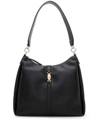 Tommy Hilfiger sac port&eacute; &eacute;paule &agrave; plaque logo - Noir