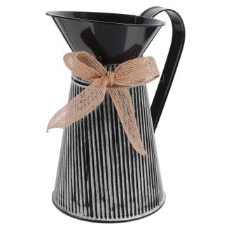 BESPORTBLE Blumenk&uuml;bel aus Metall Im Landhausstil Rustikaler Blumenbeh&auml;lter Dekorativer Vintage Blumentopf f&uuml;r Trocken und Schnittblumen Tisch und Gartendekorati