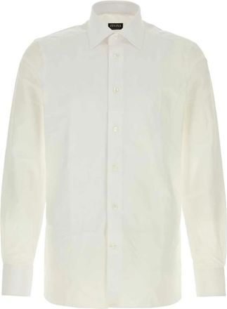 Ermenegildo Zegna Poplinhemd - - Shirts - Herren - Wei&szlig; - L