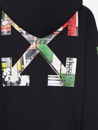 Off-white Mens Cotton Hoodie Black Sweatshirts Sweater